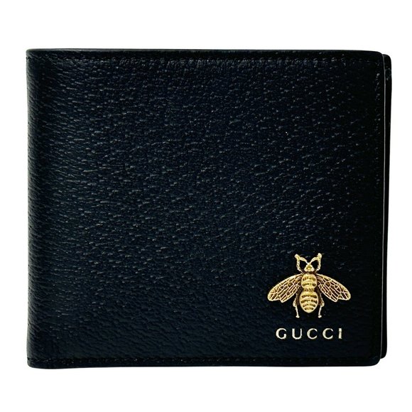 Gucci | Accessories | Gucci Mens Animalier Bifold Wallet Leather Black ...
